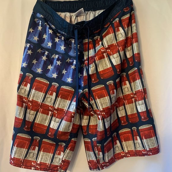 Spirit Of America | Swim | Mens American Flag Patriotic Beer Bottle ...